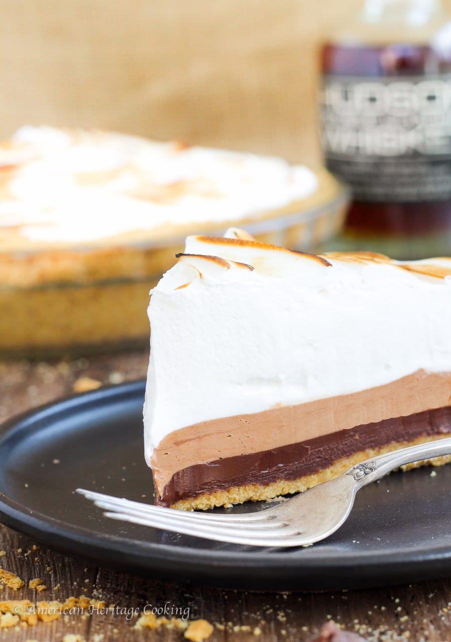 No Bake Whiskey Smores Pie Recipe - Chef Lindsey Farr