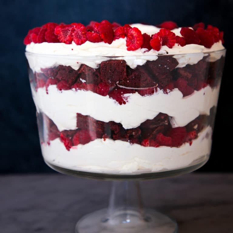 Red Velvet Raspberry Trifle - Chef Lindsey Farr