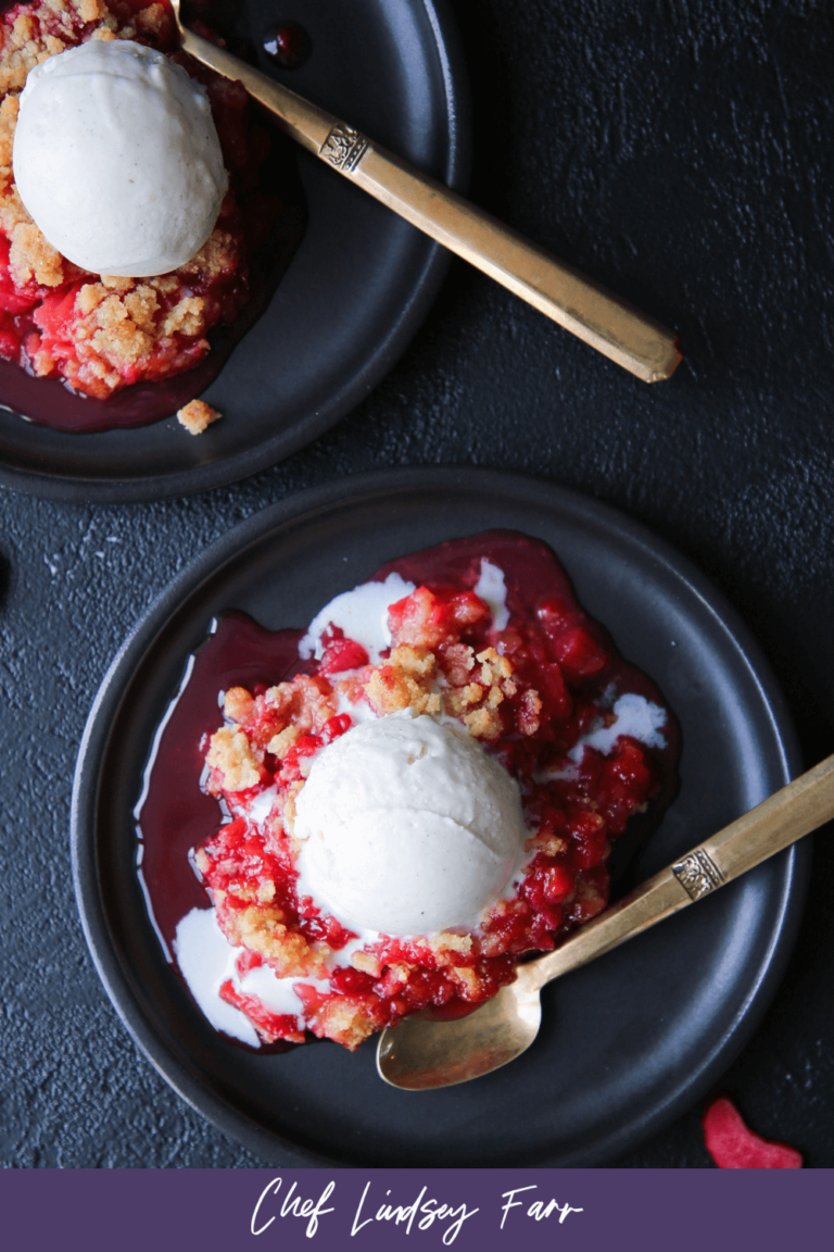 Grandmas Raspberry Rhubarb Crumble