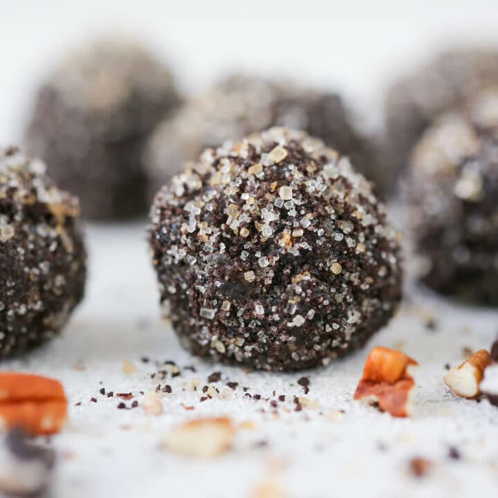 No Bake Chocolate Cherry Brandy Balls - Chef Lindsey Farr