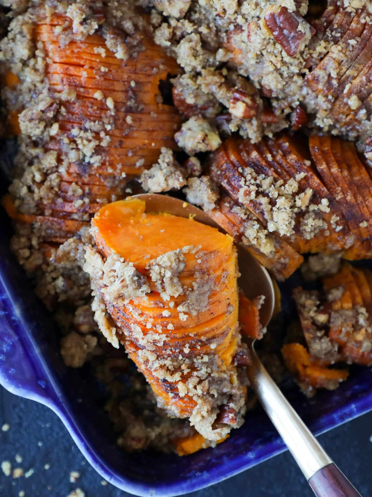 Hasselback Sweet Potato Casserole - Chef Lindsey Farr
