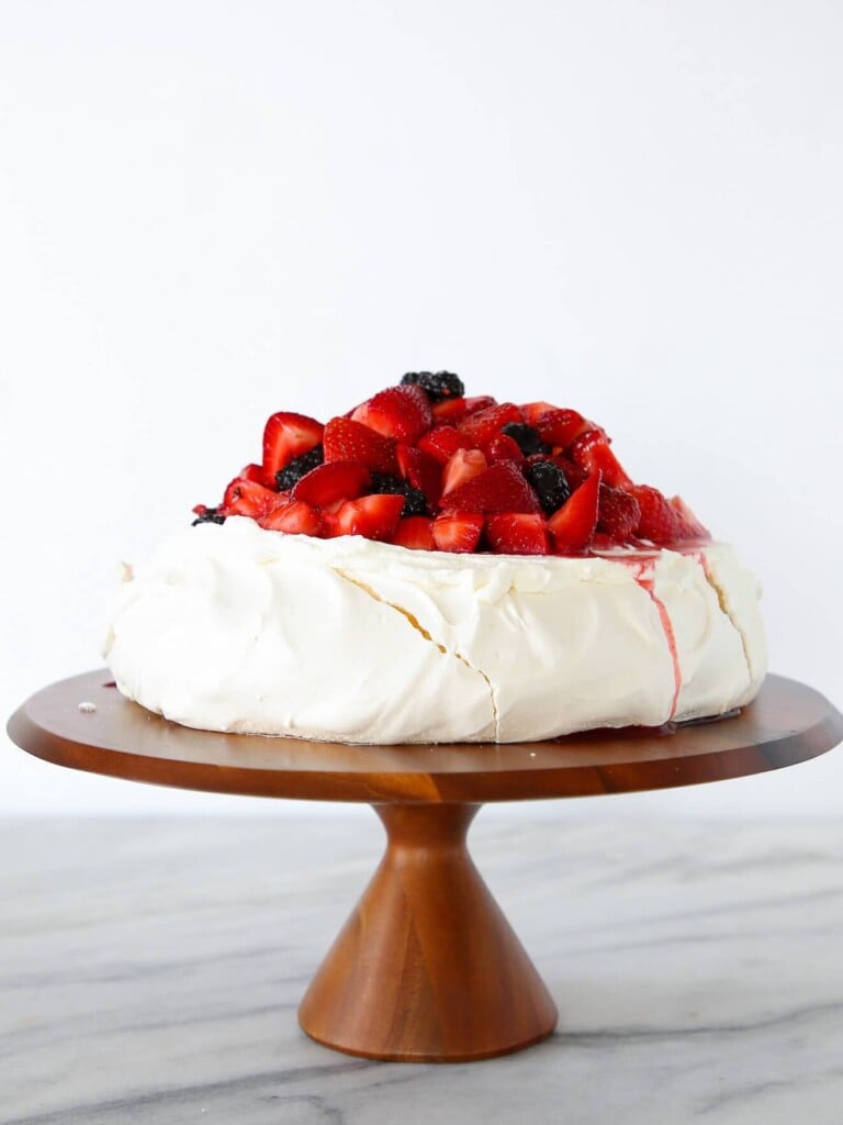 Lemon Berry Pavlova Cake Recipe - Chef Lindsey Farr