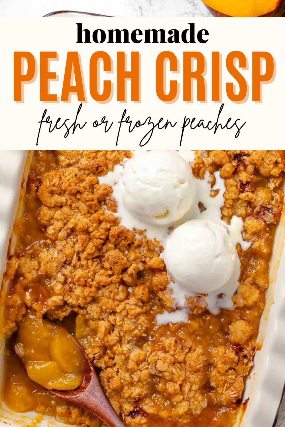 Peach Crisp Recipe - Chef Lindsey Farr