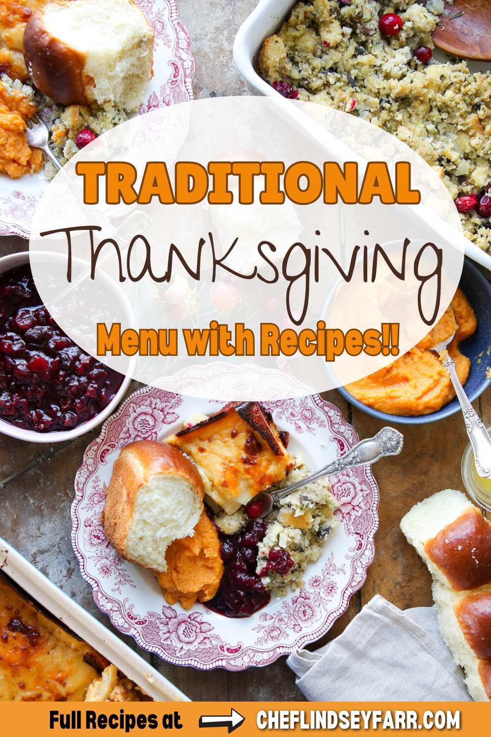 Traditional Thanksgiving Dinner Menu with Recipes