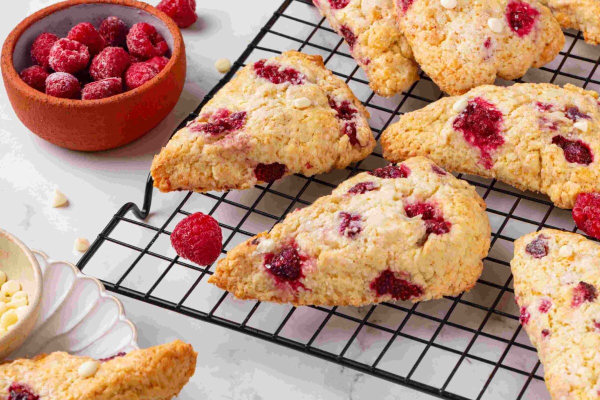 Raspberry White Chocolate Scones - Chef Lindsey Farr
